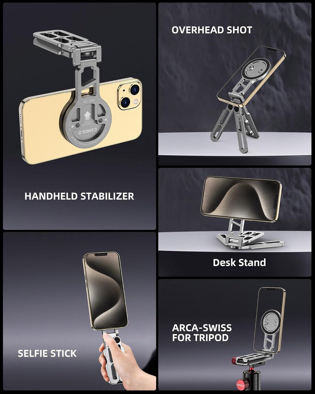 CAMOLO MG05 Tripod Mount Handle Smartphone Desk Stand – Camolomall